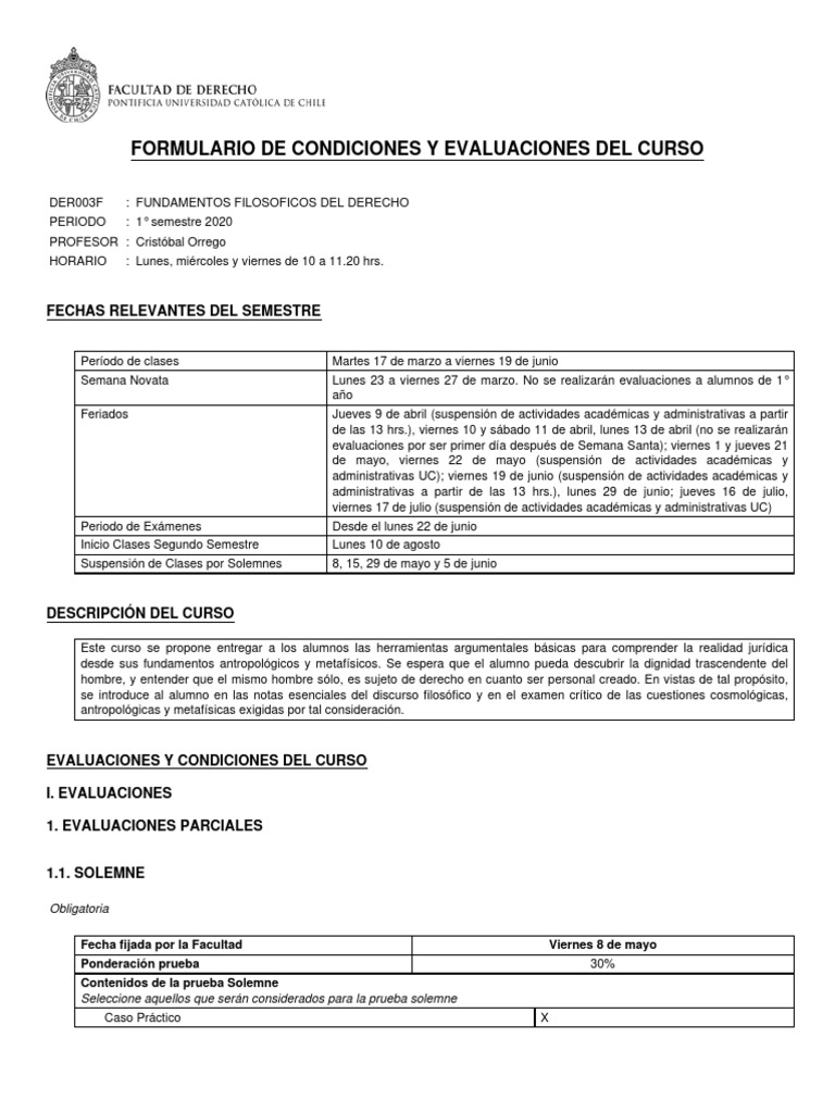 Programa Del Curso - Orrego | PDF