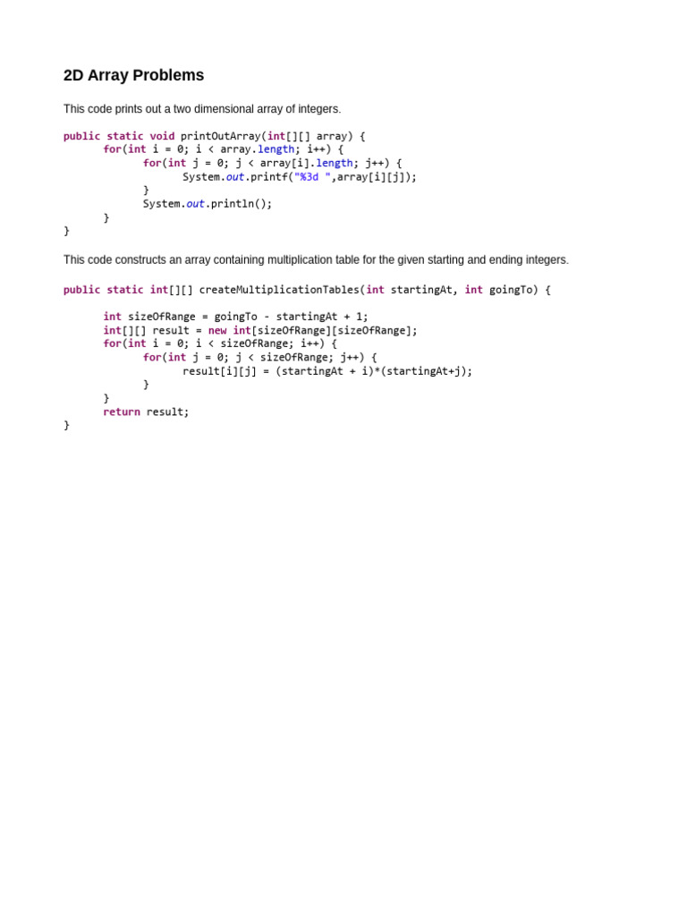 Java 2D Arrays & Maps Guide | PDF | Teaching Methods & Materials | Science & Mathematics