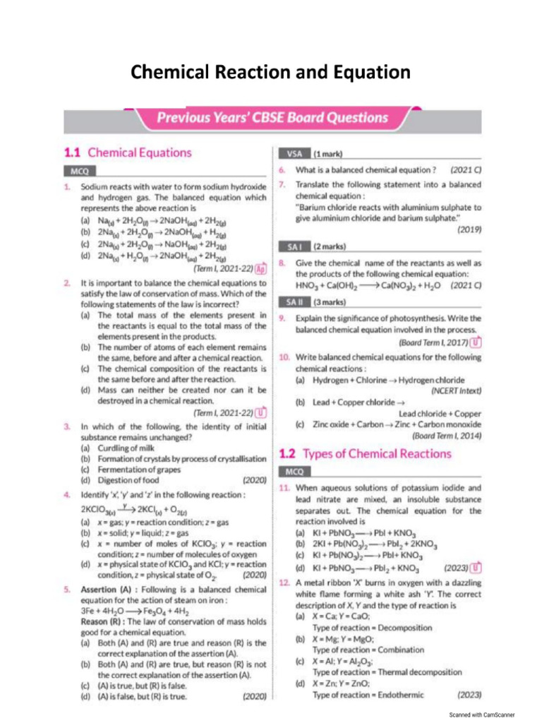 Chemistry PYQ Chapter-1 | PDF
