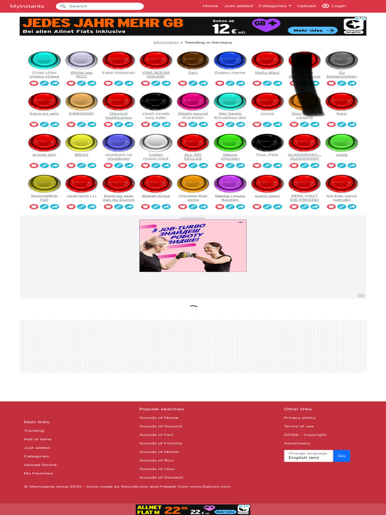 Myinstants The Largest Instant Sound Buttons Website in Germany! | PDF