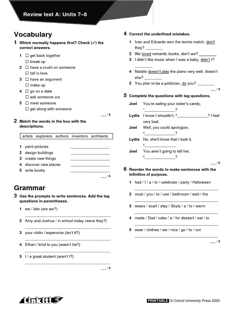 Li L3 Review Test Units 7 8 A Pdf