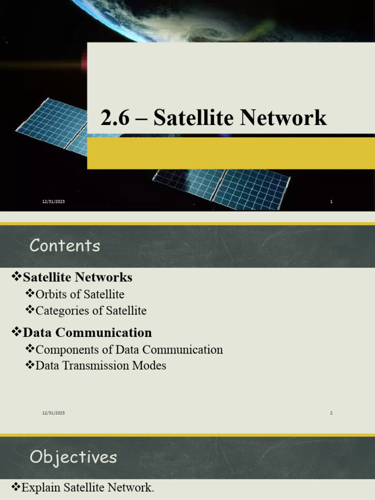 2.6 - Satellite Networks | PDF | Communications Satellite | Duplex (Telecommunications)