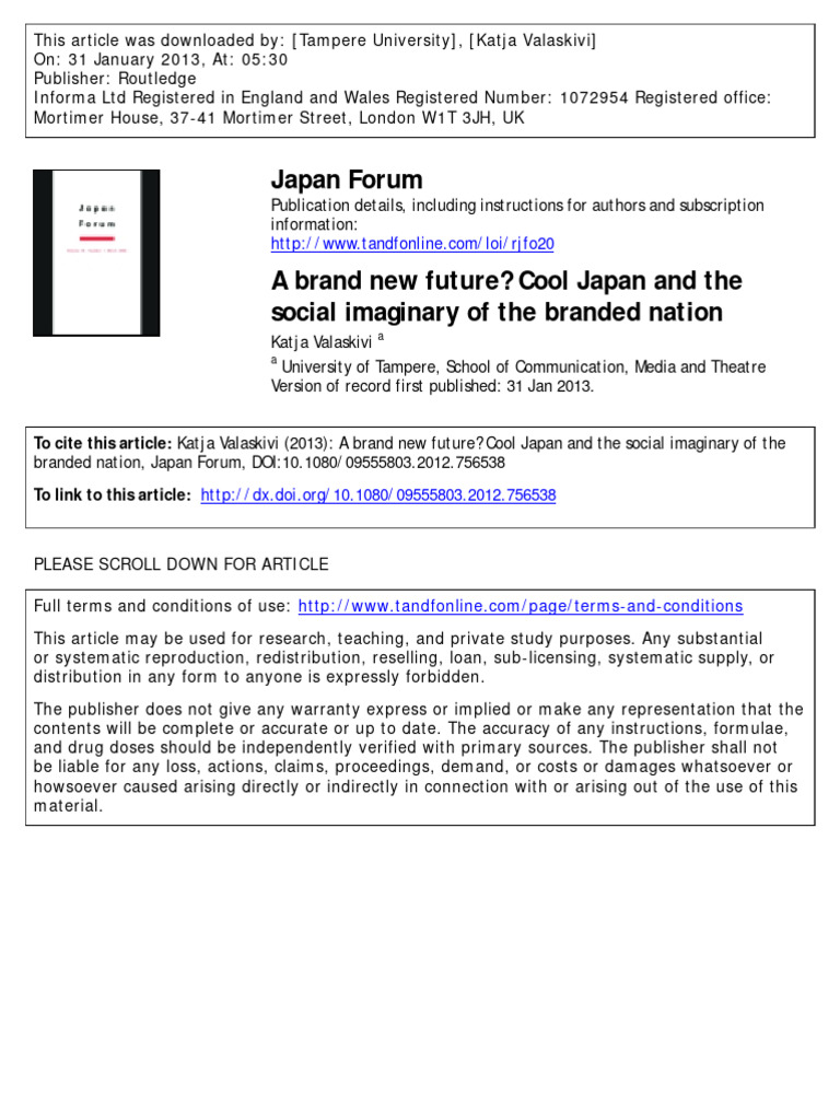 A Brand New Future Cool Japan and The So | PDF | History