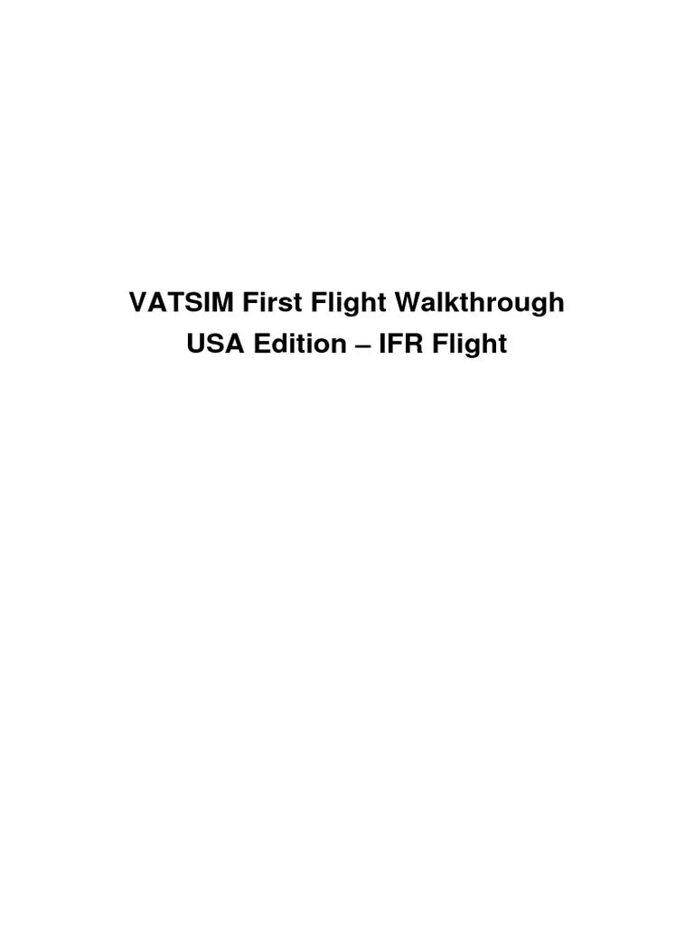 Vatsim Ifr Flight Walkthrough Us Edition | PDF | Transponder ...