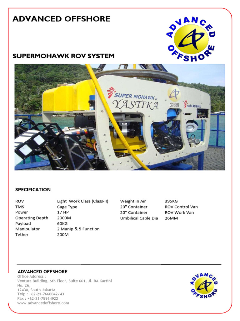 Rov Supermohawk | PDF | Equipment | Manufactured Goods
