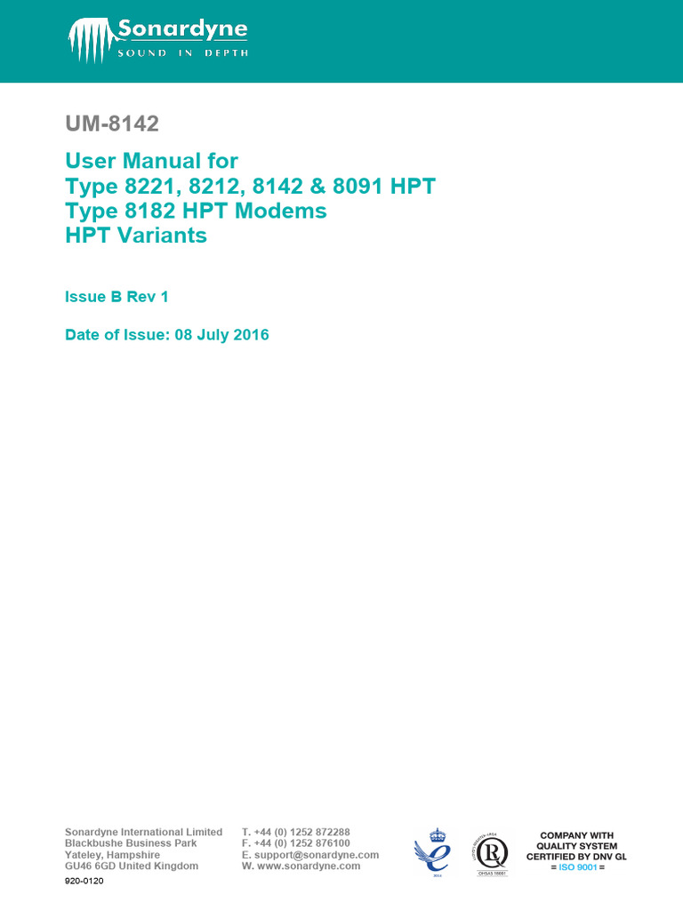 UM 8142 B1 HPT User Manual | PDF | Compass | Modem