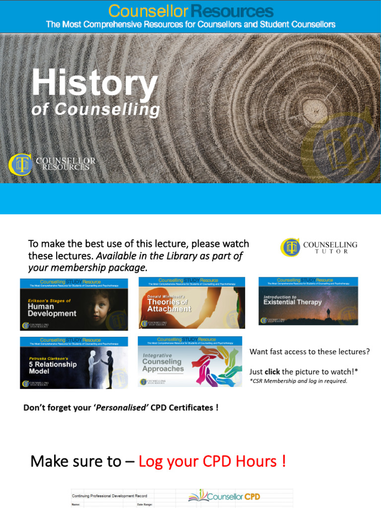 History of Counselling CPD | Download Free PDF | Psychotherapy ...