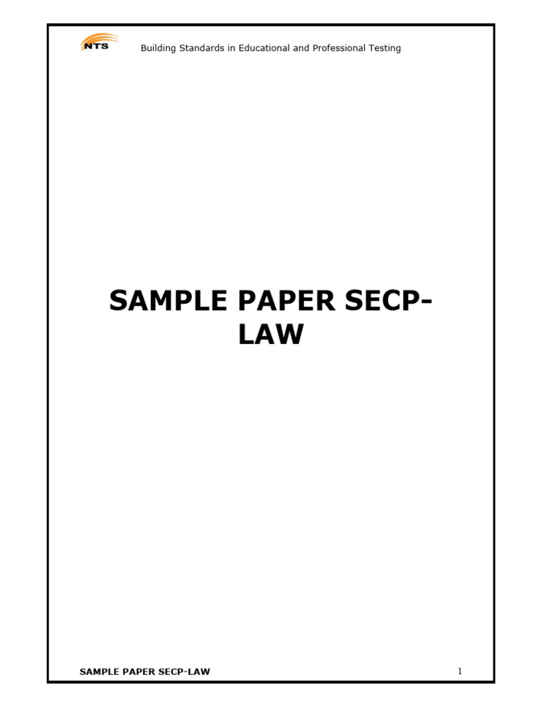 Sample Paper Secp Law | PDF | Wire