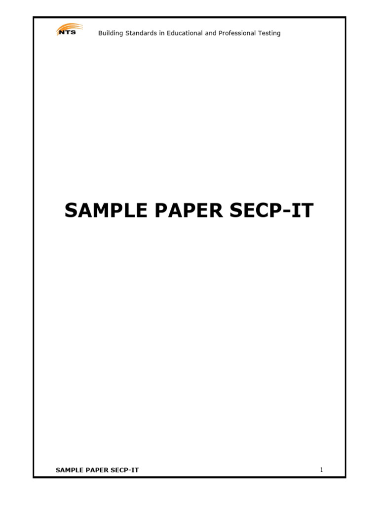 Sample Paper Secp It | Download Free PDF | Microsoft Sql Server | Sql