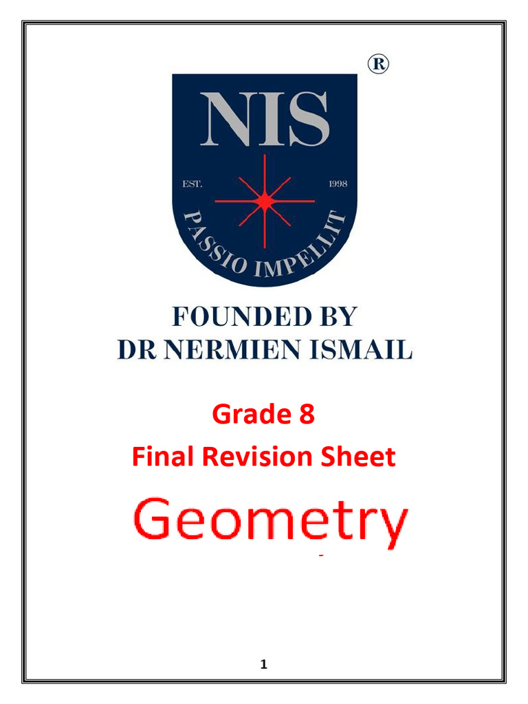 Geometry Revision Sheet | PDF | Triangle | Triangle Geometry