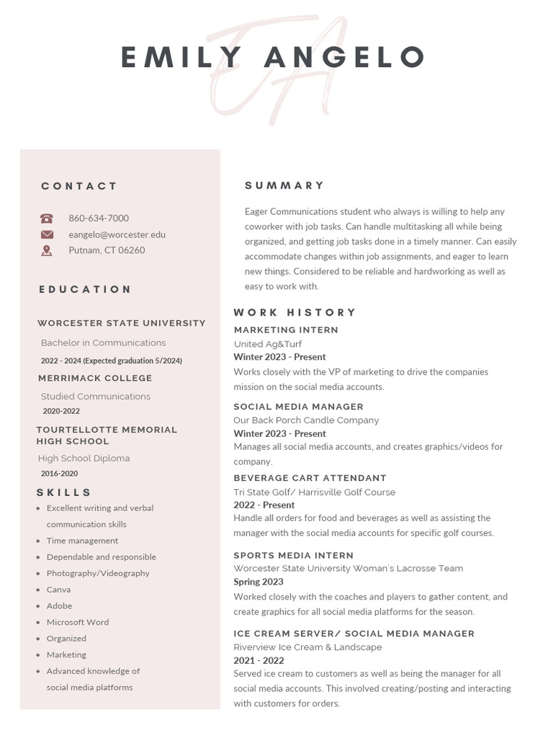 Emily Angelo Resume 123123 | PDF