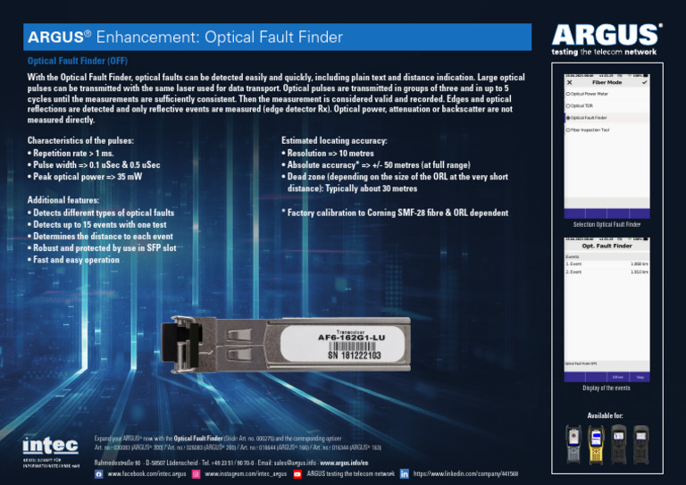 025 - Optical Fault Finder Flyer - U - V - 07 - 2021 | PDF ...