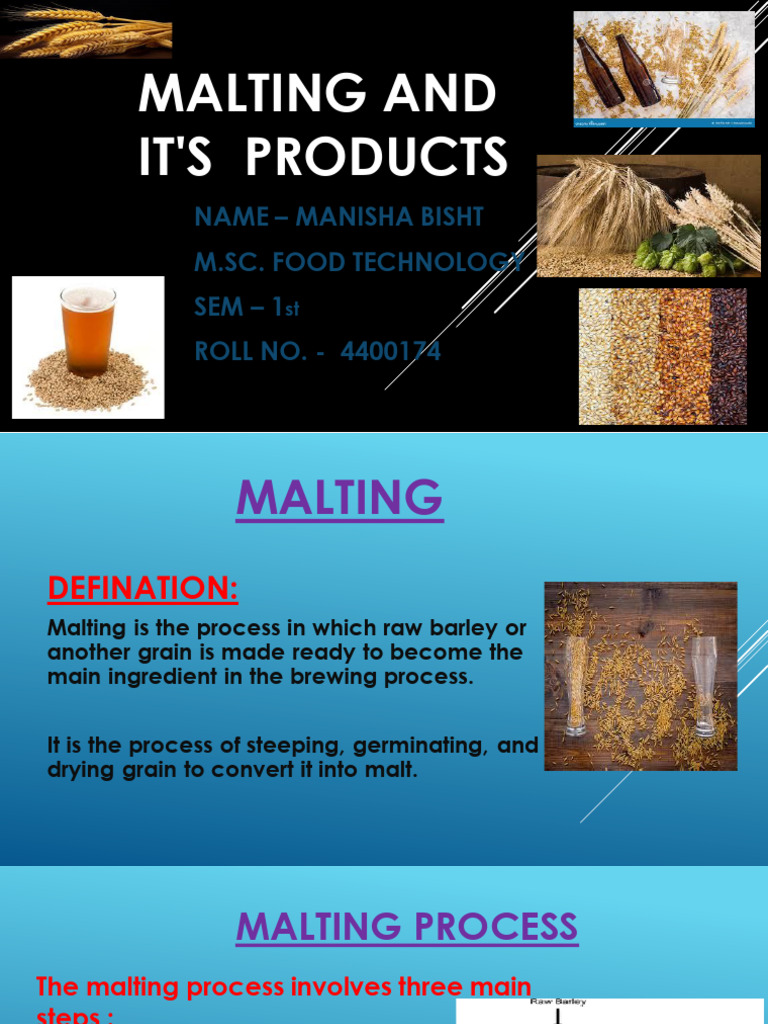 Manisha Bisht MSC FT | PDF | Malt | Beer