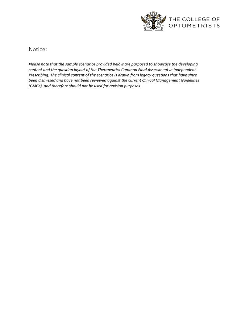 Tcfa Sample Scenarios 2023 | PDF