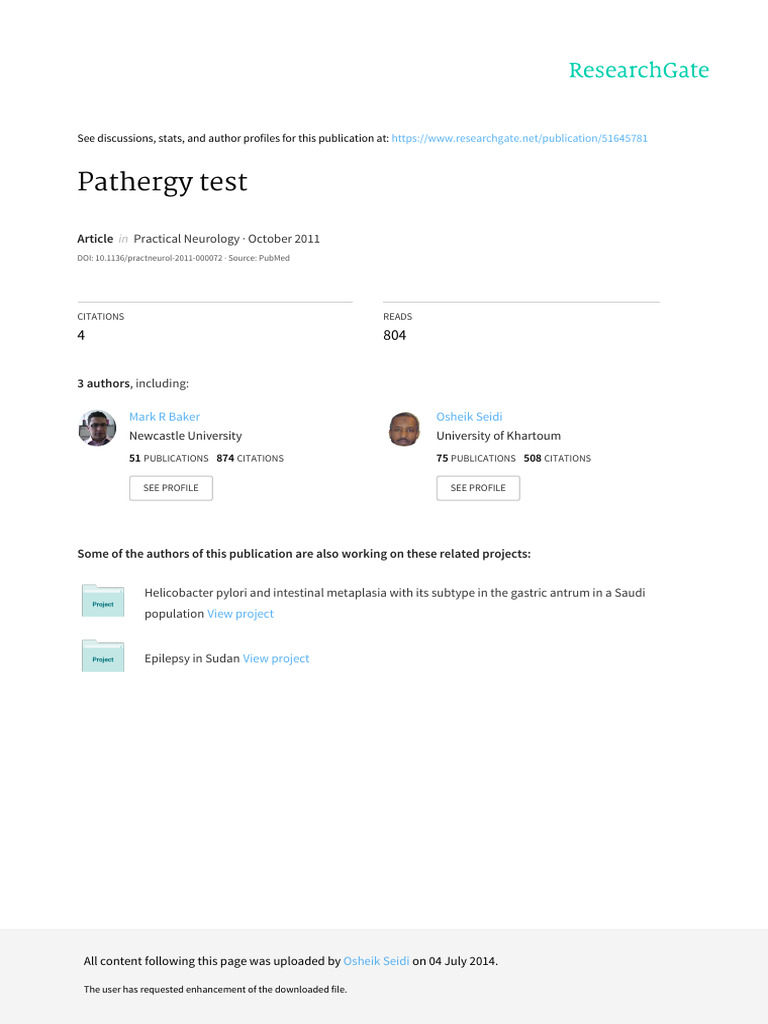 Test de Patergia - Método | Download Free PDF | Diseases And Disorders ...