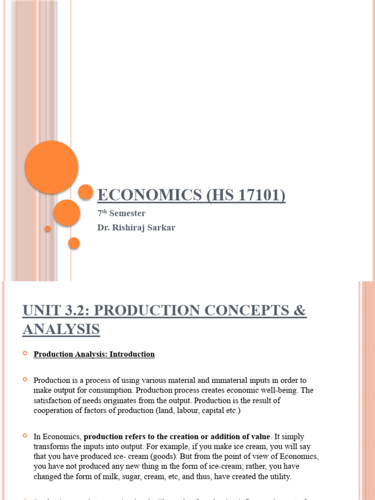 Economics Unit 3.2 Production | PDF | Production Function | Long Run ...