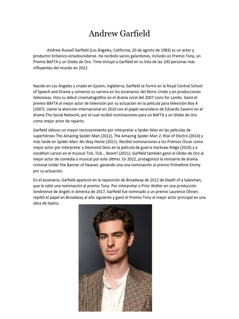 Andrew Garfield | PDF