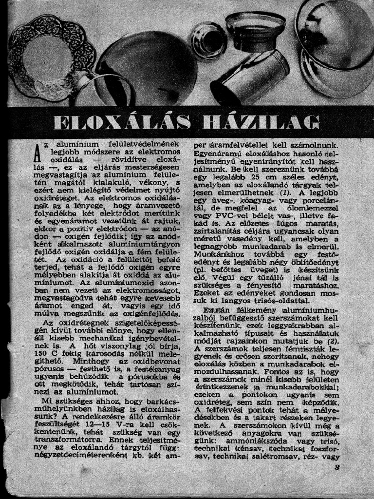 Eloxalas Hazilag | PDF