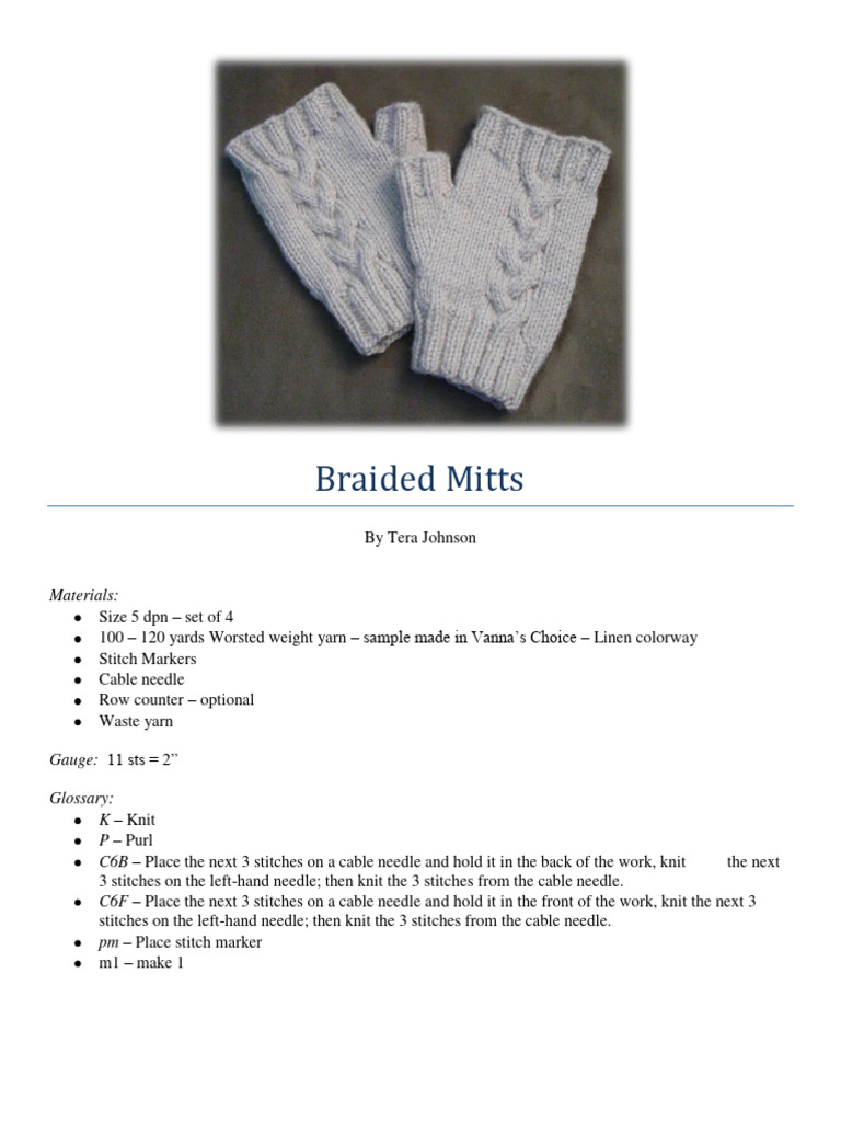Braided Mitts | PDF