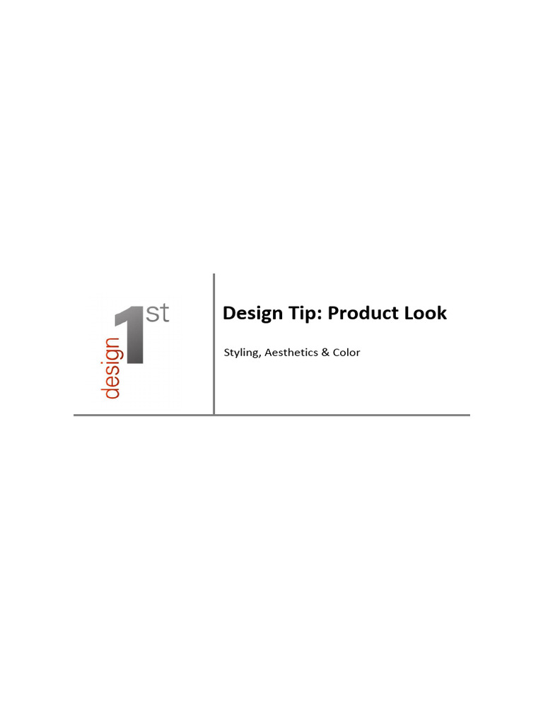 Product Design: Form, Function, Meaning | PDF | Hue | Color