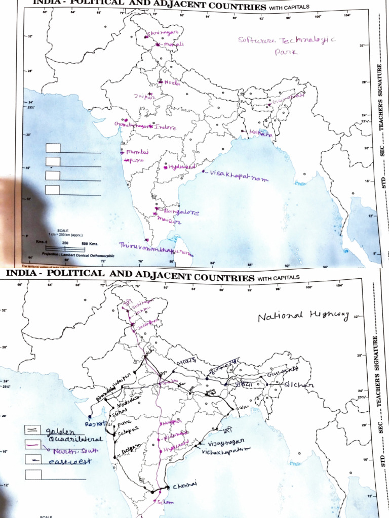 Geography Class 10 Map Skill Whole Chapter | PDF