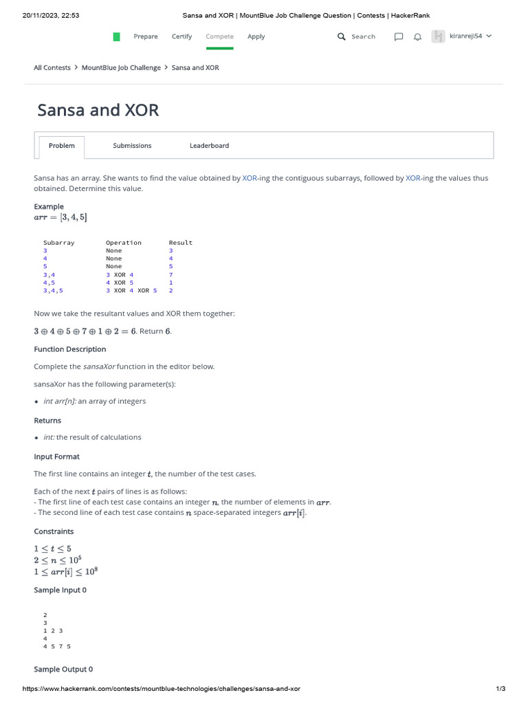 4.sansa and XOR | PDF