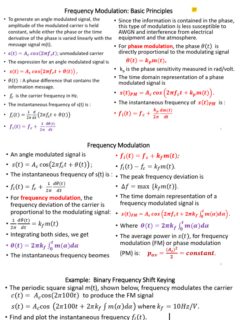 Frequency Modulation: Basic Principles | PDF | Detector (Radio) | P–N Junction