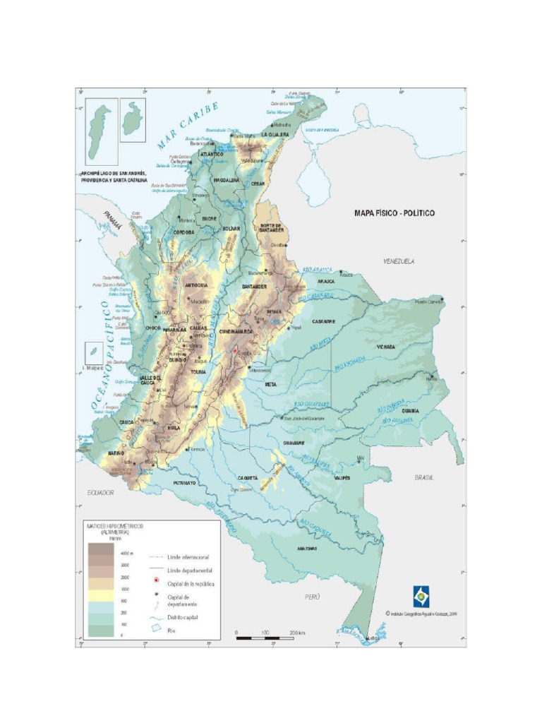 Mapa de Colombia Con Los Rios | PDF