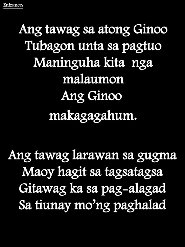 Bec Choir Mass Guide Bisaya | PDF