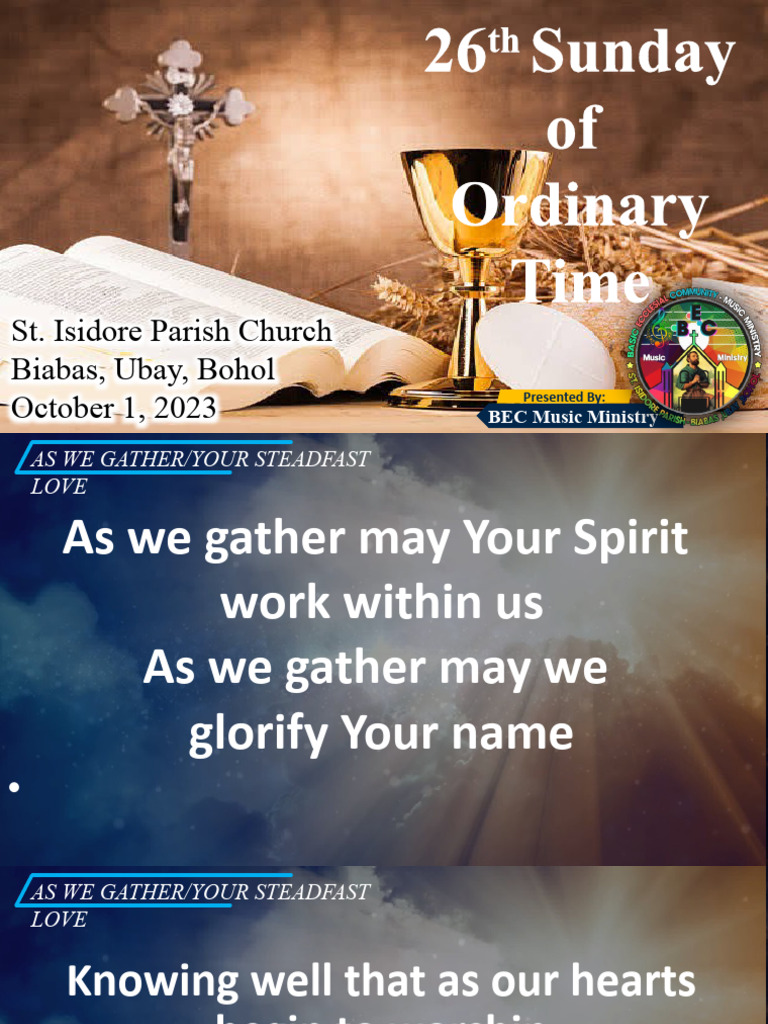 BEC-Choir-Mass-Guide-OCTOBER 1, 2023 | PDF | Glory (Religion) | God The ...