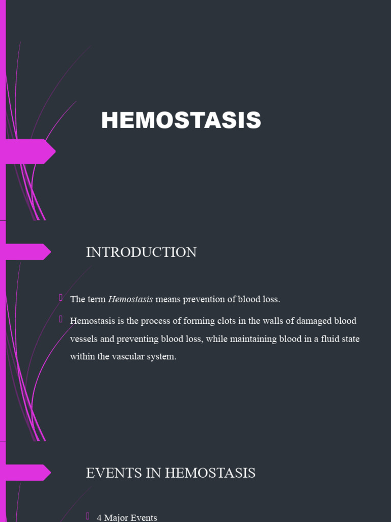 HEMOSTASIS | PDF