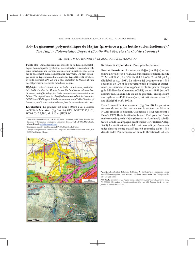 Gisement Polymetallique Hajjar | PDF