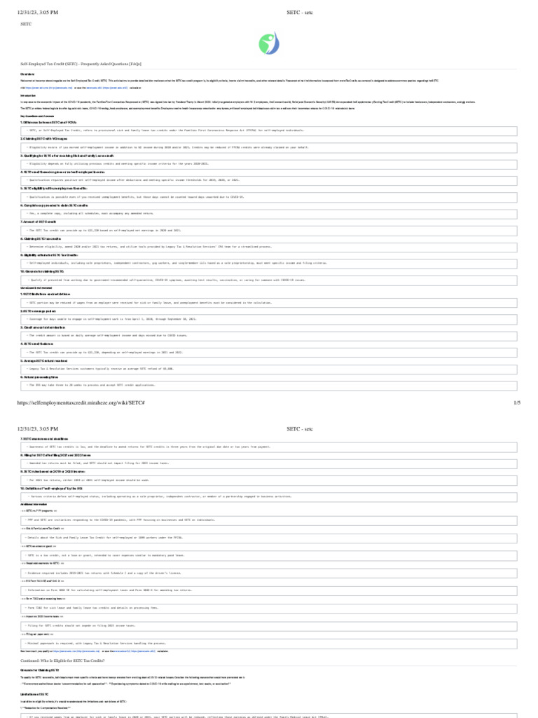 SETC IRS 2024 PDF - COVID-19 Self-Employed Tax Credits: Form 7202 ...