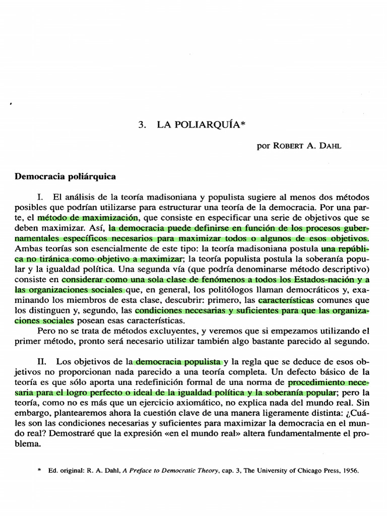 Poliarquía Robert Dahl | PDF