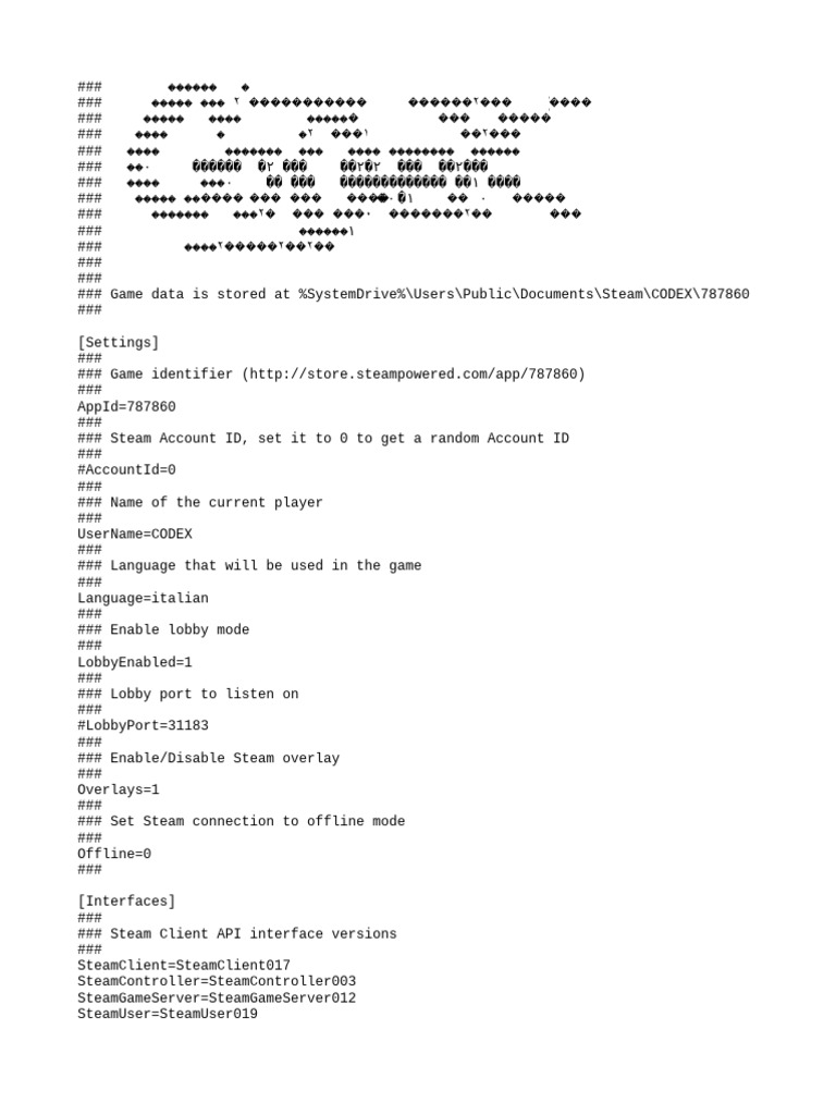 Steam Emu - Ini | PDF