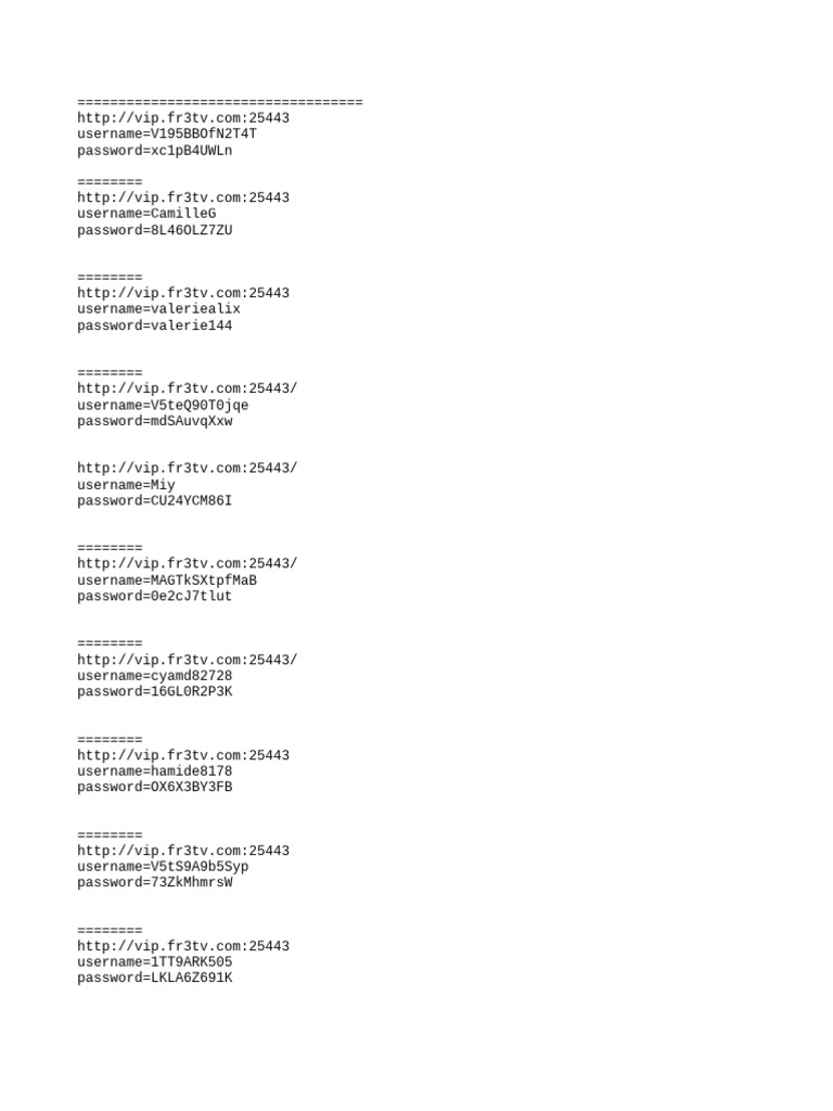 VIP IPTV Access Credentials 2023 | PDF