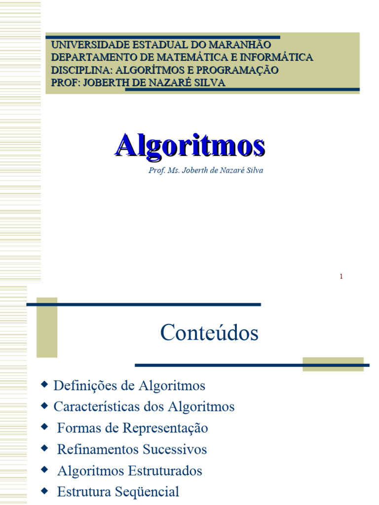 Algoritmos | PDF