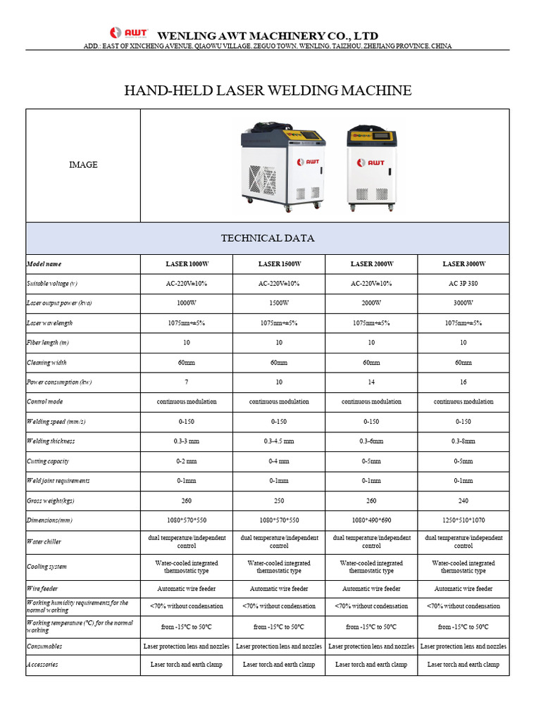 AWT Laser | PDF | Technology & Engineering