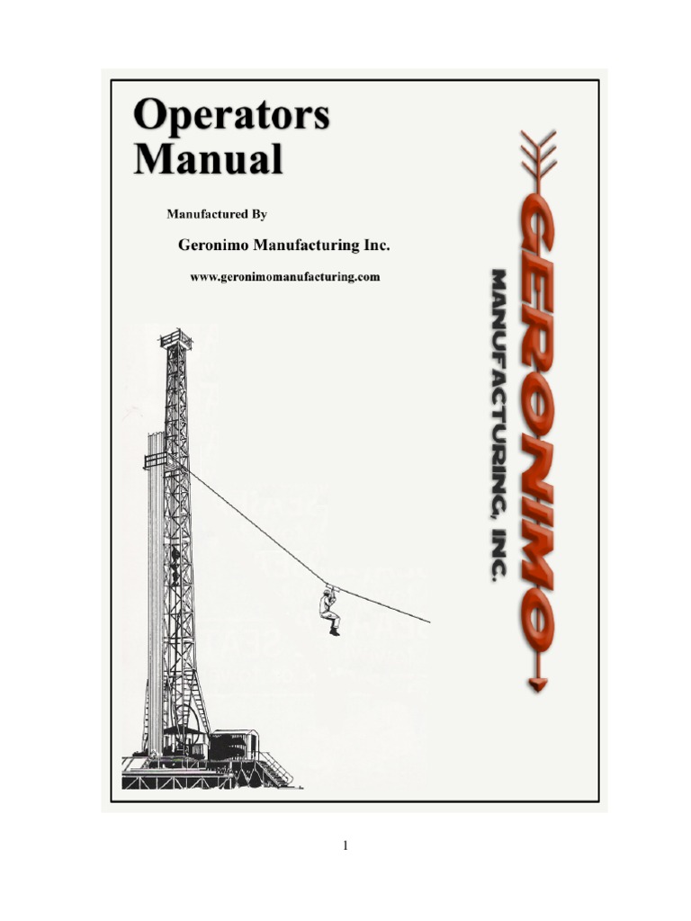 Geronimo Emergency Escape Line Manual | PDF | Screw | Anchor