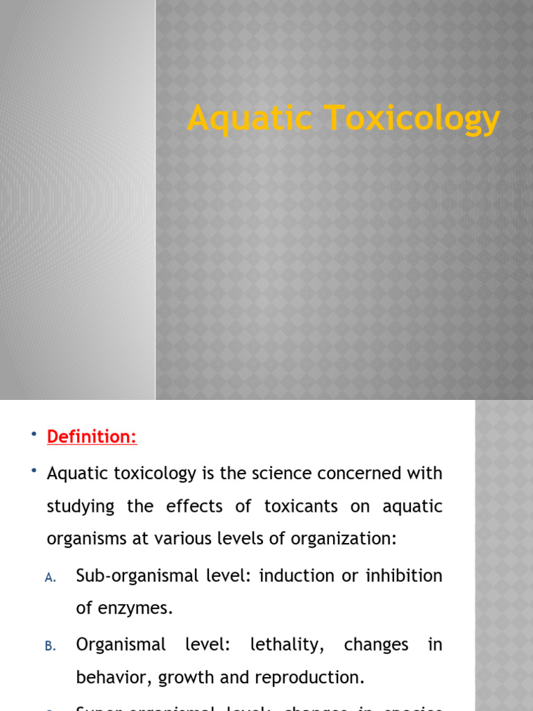 Aquatic Toxicology | PDF
