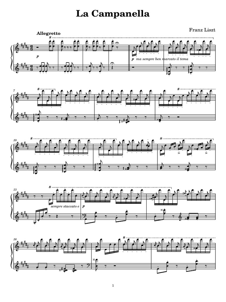 La Campanella | PDF | Musical Compositions | Music Theory