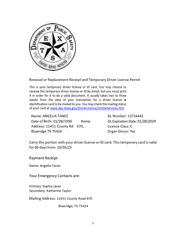 Temp Drivers License | PDF | Law