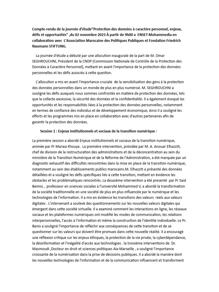 Compte Rendu Manal Khalifa | PDF