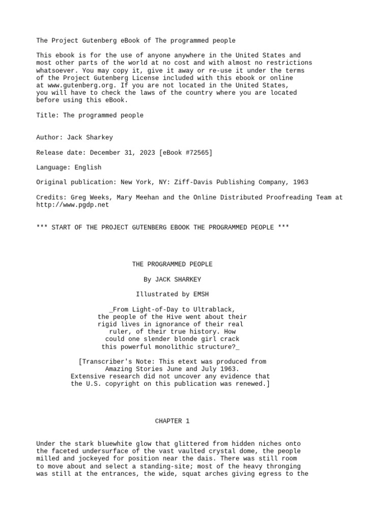 The Programmed People by Jack Sharkey | PDF | History