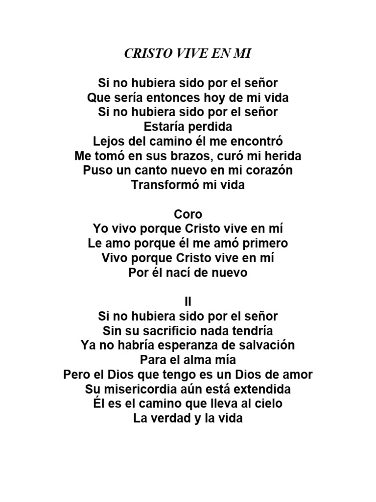 Cristo Vive en Mi Corazón | PDF