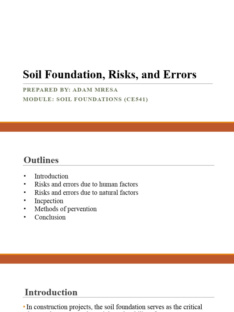 CE541 Presentation | PDF | Geotechnical Engineering | Soil