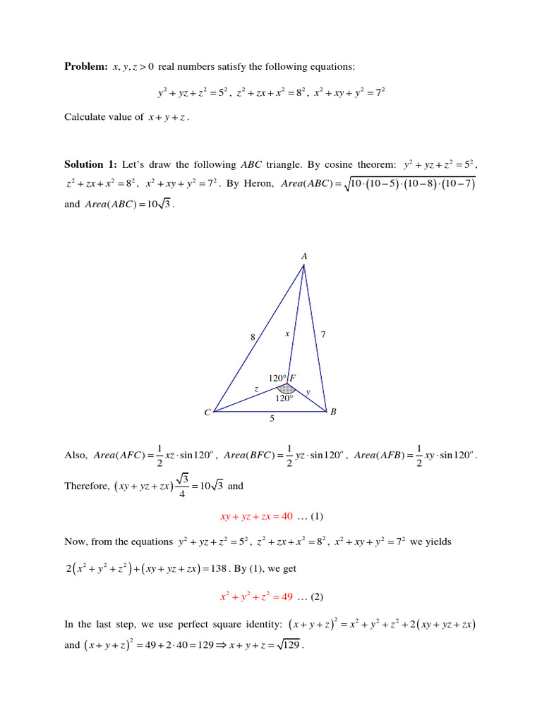 Fermat Problem 77 | PDF
