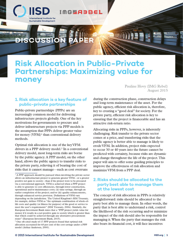 PPP Risk Allocation Insights | PDF | Public–Private Partnership | Risk