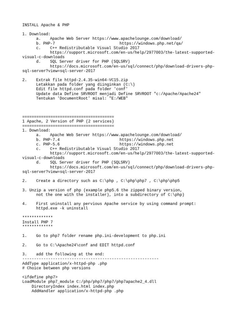 CATATAN 1 Apache PHP | PDF