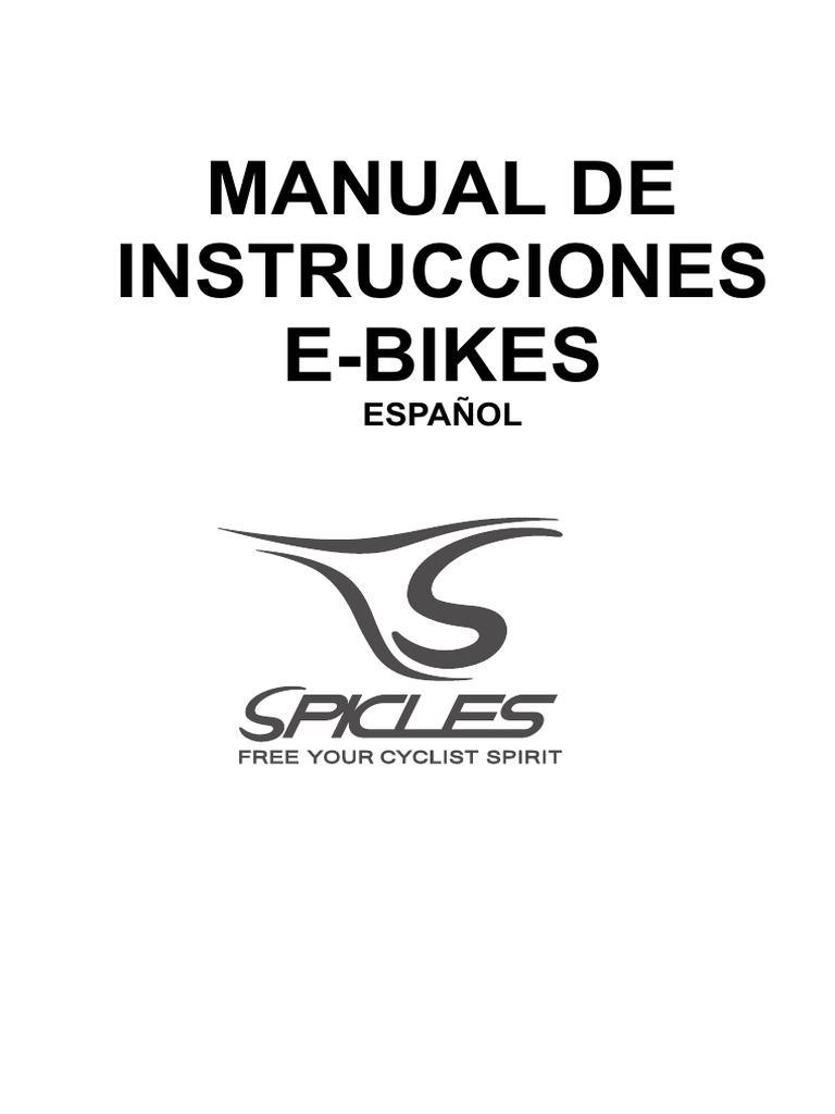 MANUAL E BIKES Esp 1 | PDF